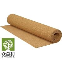 China Nature Cork Floor Underlayment 2mm Thickness Cork Flooring Noise Reduction for sale