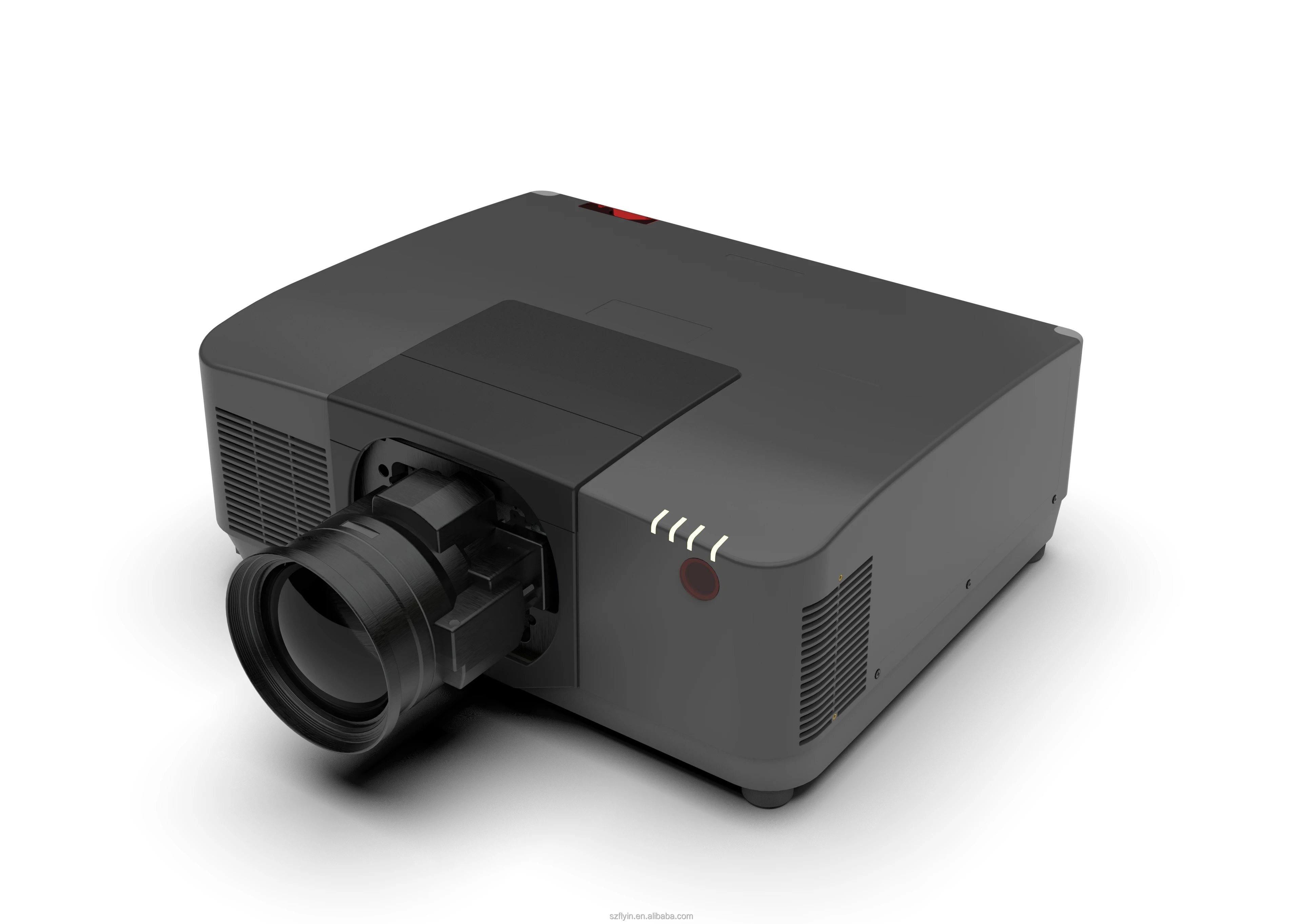Flyin EL-G36KU Laser Projector projecting onto trees