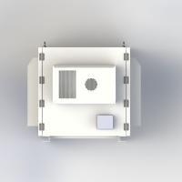 China IP66 Outdoor Projector Junction Box 1.5mm Steel Enclosure with 200W Cooling & 50kg Load Capacity for sale