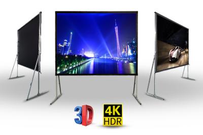 China Portable Fast-Fold Projection Screen 16:9 200-300 Inch Front/Rear PVC for Large Stage Events for sale