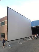 China 250-Inch Fast Folding Projector Screen with Front & Rear Projection - Aluminum Frame & Wheeled Case for sale