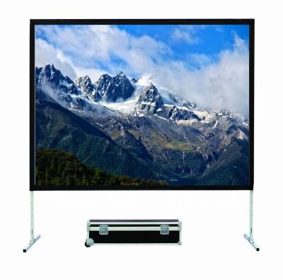 China 180 Inch Collapsible PVC Projector Foldable Screen Front Rear Fast Folding 16:9 4:3 for sale