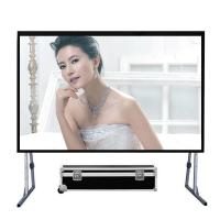 China 180 Inch Collapsible PVC Projector Foldable Screen Front Rear Fast Folding 16:9 4:3 for sale