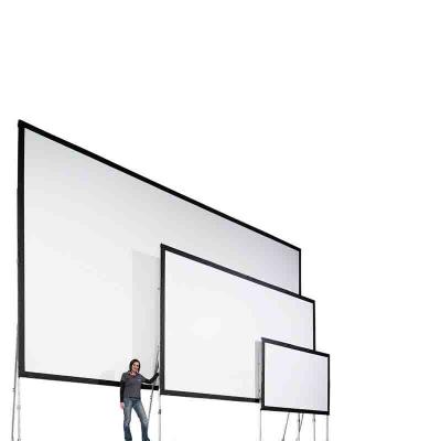 China 200-Inch Fast Folding Projector Screen Frame with 32x32mm Aluminum Alloy and 75mm Black Border for Professional Events for sale