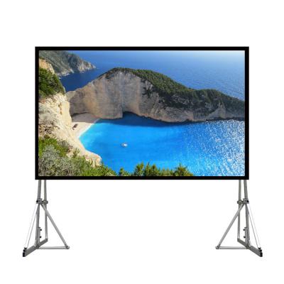 China Fast Folding Projector Screen 32x32mm Aluminum Frame 250 Inch 16:9/4:3 Format with Carrying Case for sale