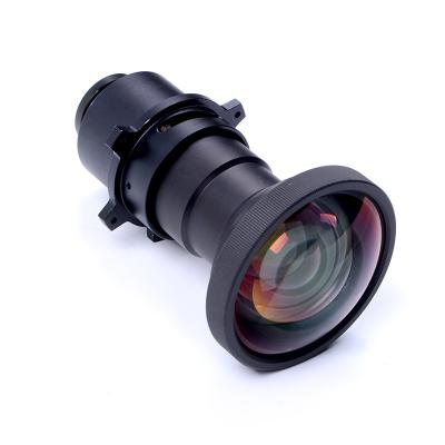 China Fish Eye Double Concave Short Throw Projector Lens 0.8:1 Ratio for WUXGA Projectors with 13.55mm Focal Length for sale