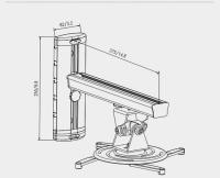 China 375mm Wall Distance Projector Ceiling Mount Bracket - 360° Adjustable, 10kg Capacity, Aviation Aluminum for sale
