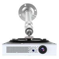 China Universal Aluminum Alloy Projector Ceiling Mount with 7 Adjustable Lengths 25-305cm and 360° Rotation for sale