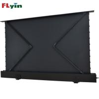 China Durable Free Standing Projector Screen ALR Electric Floor Rising for sale