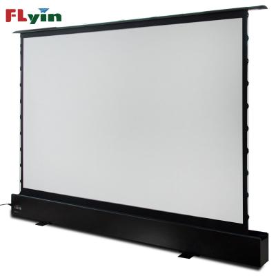 China FLYIN EDL100 130-Inch ALR Electric Floor Rising Projector Screen with 160° Viewing Angle and 3-Year Warranty for sale