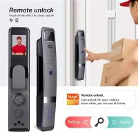 China Smart Tuya Mobile Facial Fingerprint Password Card Key Door Lock Keyless Door Entry for sale