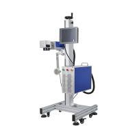China Flying Laser Coding Machine Production Line 20W 30W 50W Portable Fiber Laser Marking Machine for sale