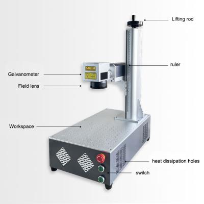 China Portable UV CO2 Optical Fiber Laser Marking Machine Metal Engraver 100w for sale