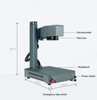 China Industrial Galvanometer Fiber Mopa Laser Engraver For Metal Plastic OEM for sale