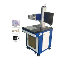 China Desktop Carbon Dioxide CO2 High Speed fiber Laser Marking Machine Engraver For Metal Wood for sale