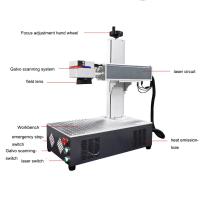 China 20W 30W 50W Rotary Marking Portable Fiber Laser Marking Machine With Rotary Axis Laser Engraving for sale