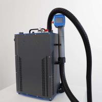 China new launch flexible light weight laser cleaner with strap good to carry for metal steel wood surface paint rust oil removing laser cleaning machine with touch screen laser head for sale