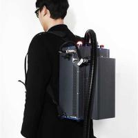 China popular small backpack pulse laser cleaner with lithium battery for graffiti remove sophisticated laser equipment flexible in different environment eco-friendly laser cleaning machine for metal wood for sale