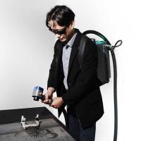China Compact Laser Cleaning Machine Small Size Design with Integrated Touch Screen for Industrial Surface Treatment Backpack Model Lightweight Laser Head Fast Cleaner With Lithium Battery Multipule Use for sale