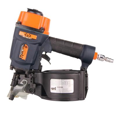 China Industrial Grade HYBEST HPCN55 Pneumatic Power Coil Nail Gun for Steel Plastic for sale