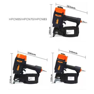 China 75-110 PSI Pneumatic CN70 Nail Gun for Pallet Wood Max Air Coil Nailer and Power Source for sale