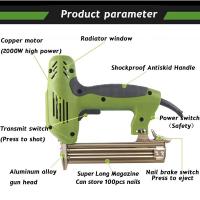 China Industrial Grade Electric Staple Gun 10-30mm Straight Nail 40/min Special Voltage N/A for sale