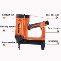 China Customized Support Cordless Gas Nailer Nail Gun for Concrete 800-100 Nails Fuel Cell Life for sale