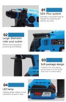 China Lightweight 21V Brushless Electric Power Hammer Drill with 2pcs 4.0Ah Lithium Battery for sale