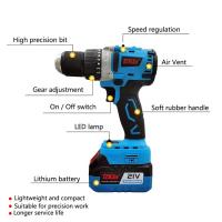 China High Power 21V Cordless Electric Drill with 4.0Ah Lithium Battery and Brushless Motor for sale