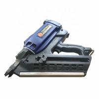China Li-ion Battery 7.4V 1.2Ah Cordless Framing Nailer 34 Degree Gas Nail Gun 50-90mm for sale
