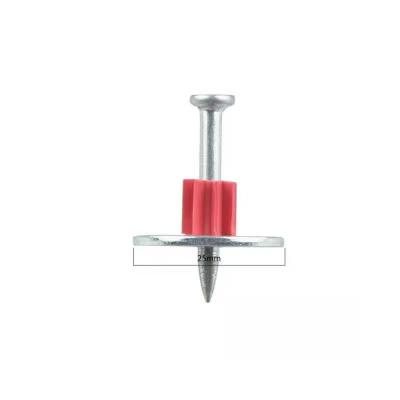 China Shooting Nail Gun High Speed PDW Pins with 25mm Steel Washer Shank Diameter 3.7mm for sale