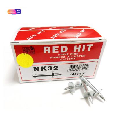 China Galvanized-Shining Round Head Steel Washer Concrete Shooting Nail Drive Pin for Hold for sale