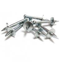 China Galvanized-Shining Round Head Steel Washer Concrete Shooting Nail Drive Pin for Hold for sale