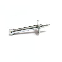 China Galvanized-Shining Round Head Steel Washer Concrete Shooting Nail Drive Pin for Hold for sale