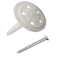 China Building Construction Material Fixing Steel Insulation Nails with Plastic Washer for sale