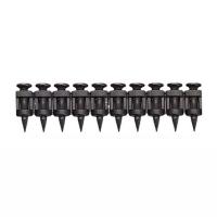 China Collated Strip Nails 16MM Black Finish Concrete Drive Pins for Strong Penetration for sale