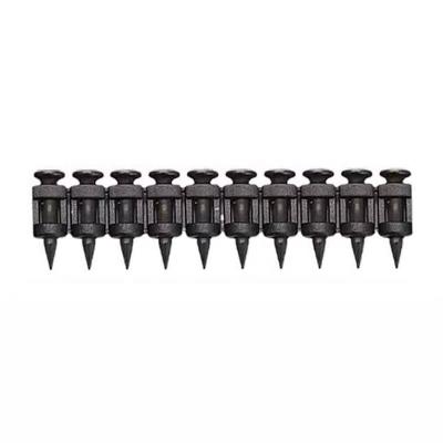 China Collated Strip Nails 16MM Black Finish Concrete Drive Pins for Strong Penetration for sale