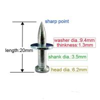 China 20mm Galvanized-shining X-HM Concrete Drive Pin with 9.5mm Diameter Steel Washer Nails for sale
