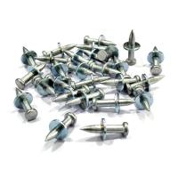 China 20mm Galvanized-shining X-HM Concrete Drive Pin with 9.5mm Diameter Steel Washer Nails for sale