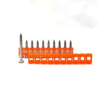 China Gas Nailer Fluted Shank Type Steel Plastic Collated Concrete Strip Nails with Flat Head for sale