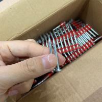 China Steel 60 Mechanical Galvanizing Gas Concrete Nails with Reinforced Red Collated Stripe for sale
