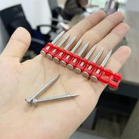 China Steel 60 Mechanical Galvanizing Gas Concrete Nails with Reinforced Red Collated Stripe for sale