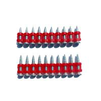 China Decoration and Construction Building Steel Concrete Nail Supplies Red Collated Stripe Gas for sale