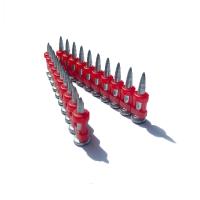 China Decoration and Construction Building Steel Concrete Nail Supplies Red Collated Stripe Gas for sale