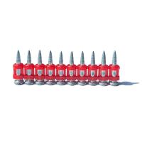 China Decoration and Construction Building Steel Concrete Nail Supplies Red Collated Stripe Gas for sale