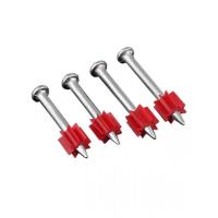China NS301 301T PD Nails with Red Flute Smooth Shank 60 Steel Shooting Concrete Nails for sale