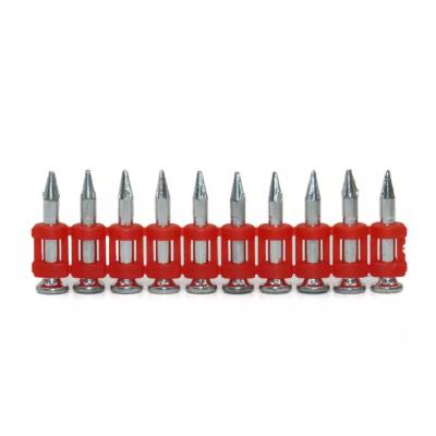 China GB Standard Drive Pins for Concrete Structures 6.3mm Head Diameter Plastic Strip Nails for sale