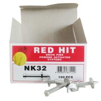 China ISO Standard Steel Red Hit NK32 Drive Pin with Metal Washer Shooting Nails for sale