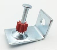 China Flute Top Hat and Right Angle Ceiling Clip PK32 Head Drive Pin .300 Shank Diameter for sale