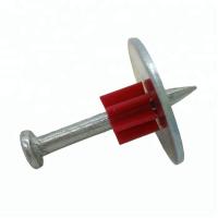 China Smooth Shank Electro Galvanized PDW Type Concrete Nail with 25mm Metal Washer for sale